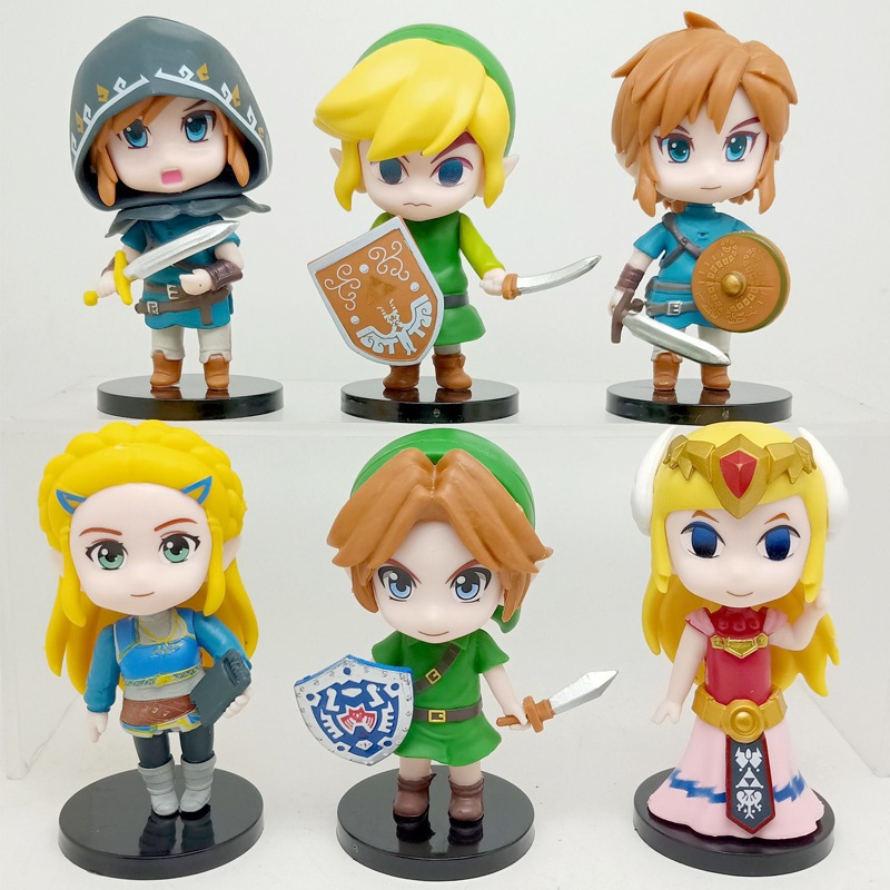 6 Pcs/Set 10cm The Legend of Zelda 10cm Action Figure Q Version Link ...