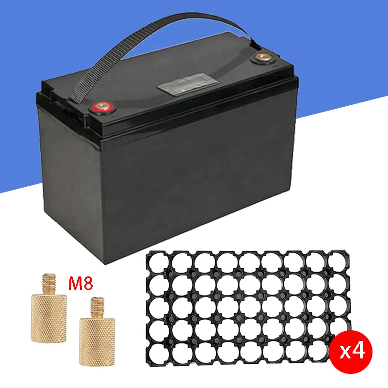 12V 100AH battery box with Power indicator display with BMS cell holder ...