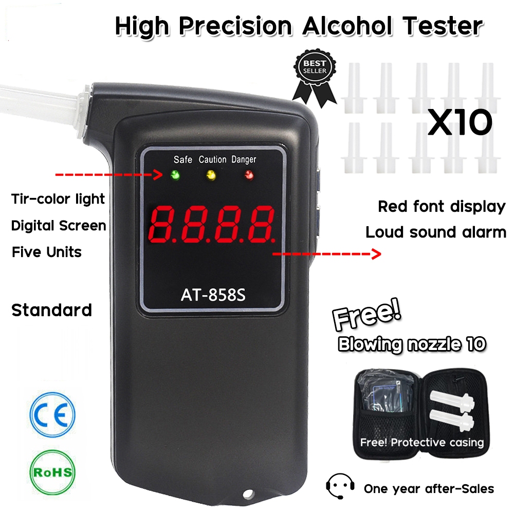 Alcohol tester breath analyzer alcohol Precision Alcohol Meter With 10 ...