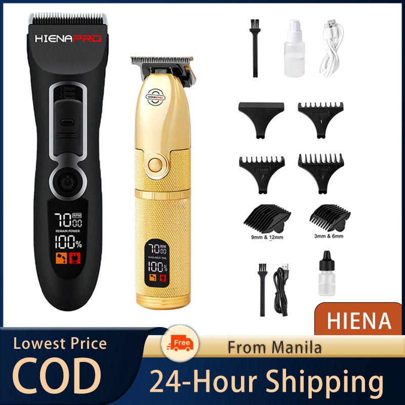 HIENA USB Rechargeable Hair Trimmer Beard Trimmer Body Face Hair Clipper Electric Hair Cutting ...