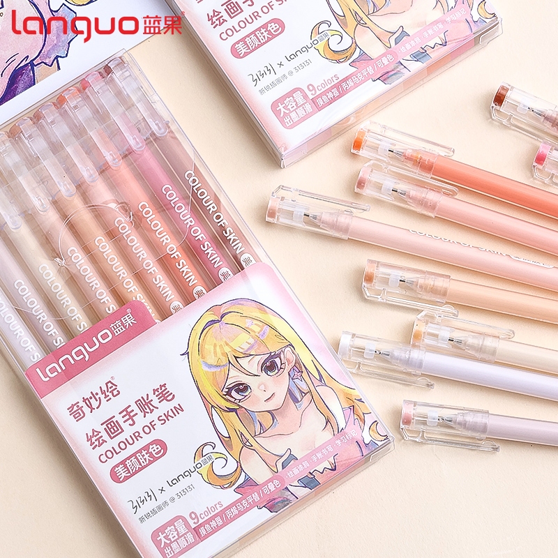 COD Original Languo 81 colors gel pen Joint payment morandi sea salt ...