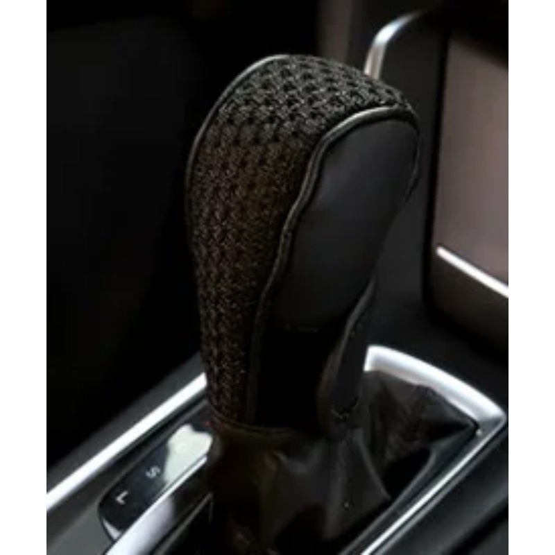 Universal Car Gear Shift Cover Leather Shift Lever Cover Gearbox ...