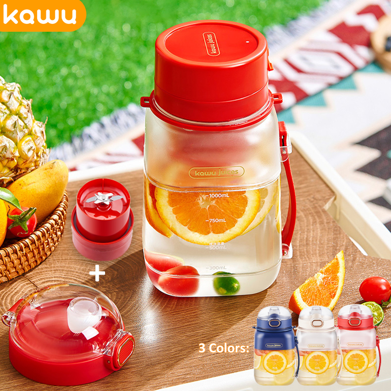 kawu Juicer Portable Juicing Blender Rechargeable Electric Fruit Juicer Portable Juice Cup ...