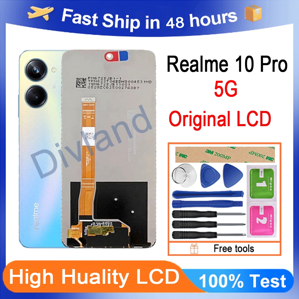 Original Realme 10 Pro 5G LCD Display Touch Screen Digitizer Realme 10 ...