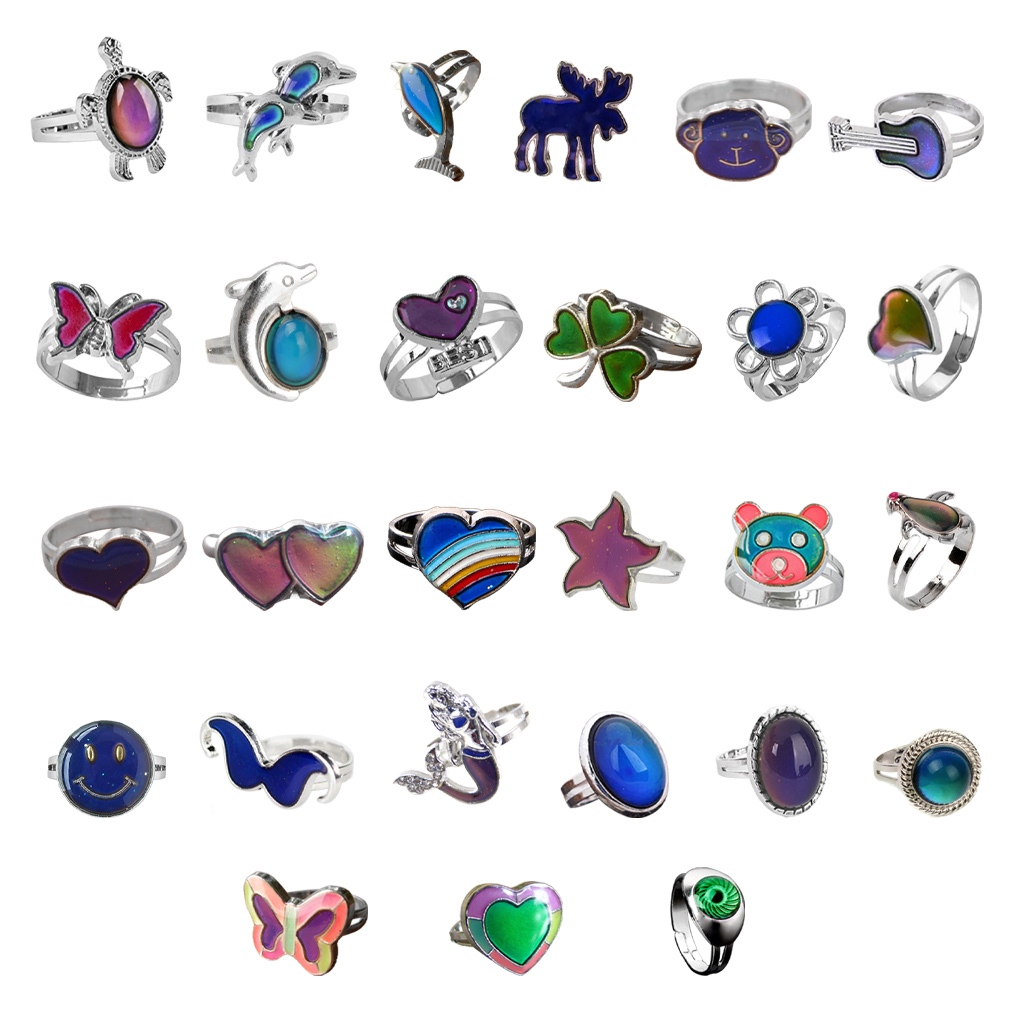 Mood Rings Color Change Temperature Emotion Feeling Changeable ...