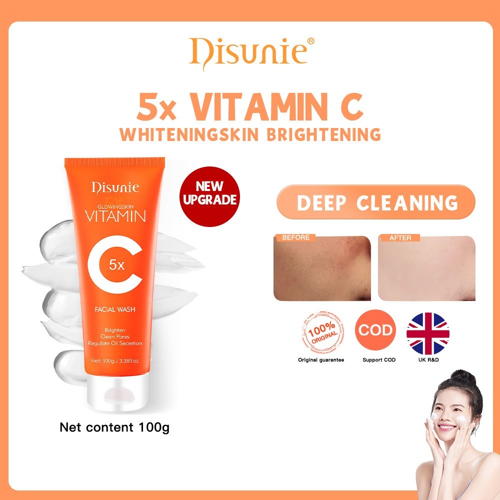 【BUY 1 GET 1 FREE】Disunie VC Collagen Facial Cleanser Vitamin C facial ...