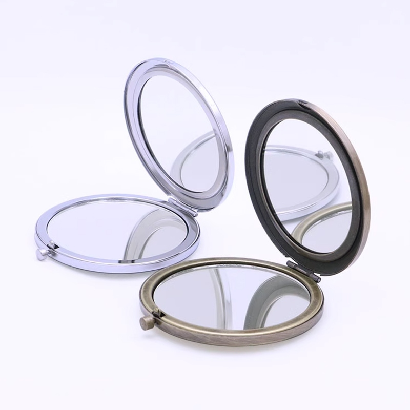 Double-sided Metal Mirror Embryo Folding Small Mirror High-definition ...