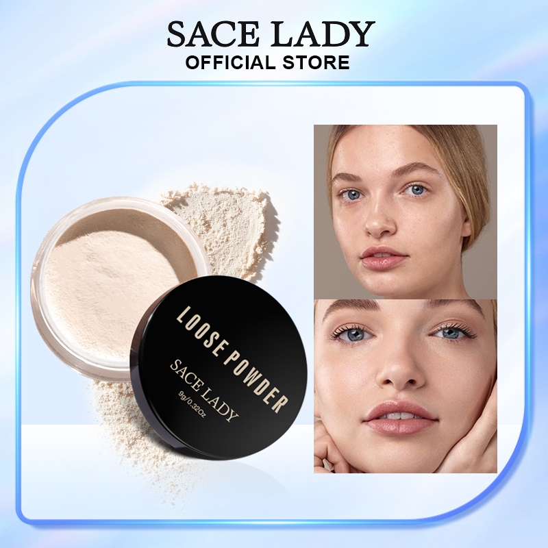 SACE LADY Face Powder Matte Finish Oil-Control Long-lasting Smooth 3 ...