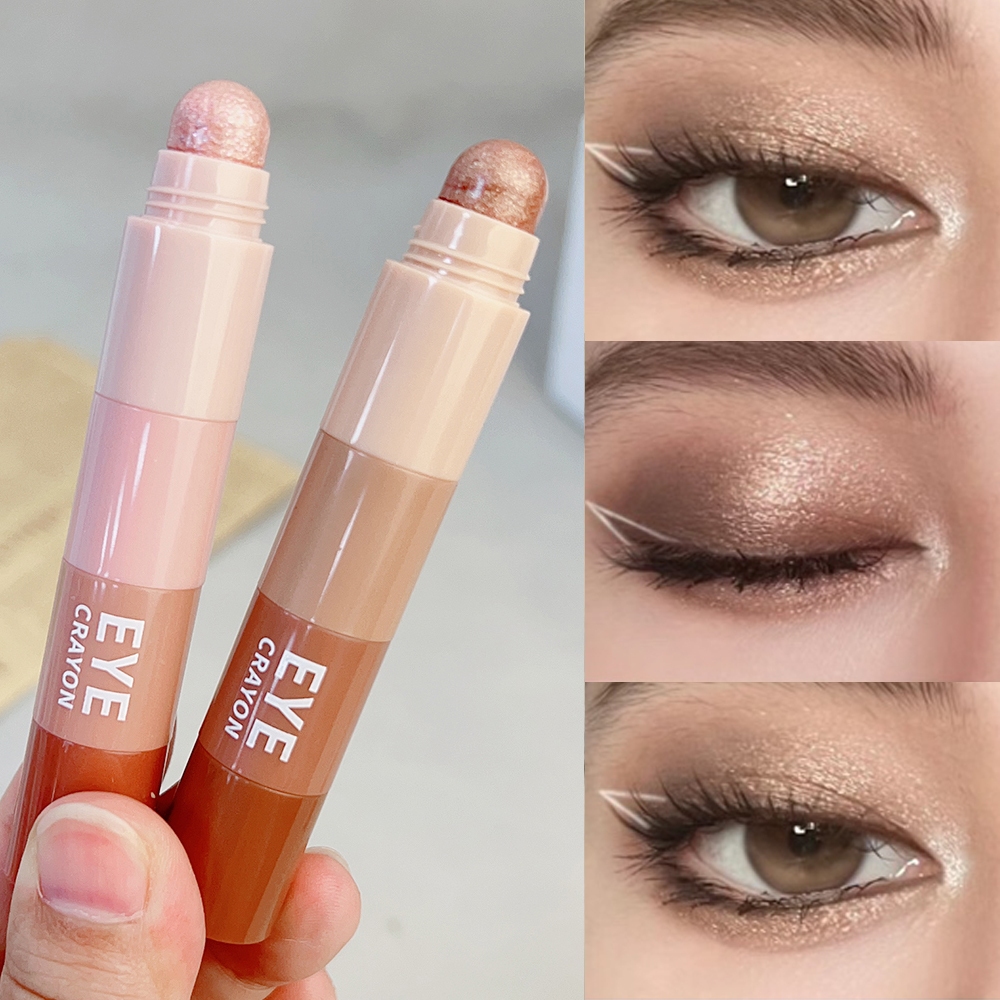 4 In 1 Pearlescent Highlighter Eyeshadow Stick Makeup Waterproof ...