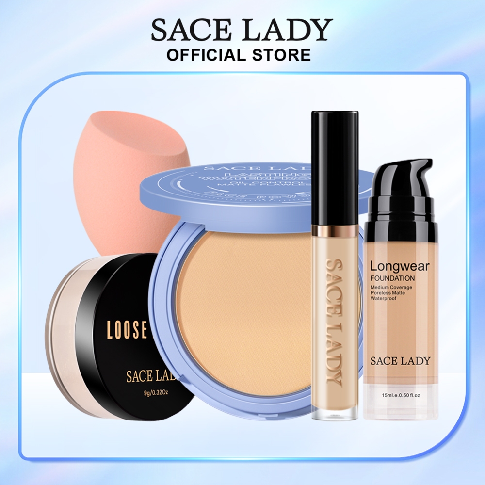 SACE LADY 5Pcs Face Base Makeup Set Daily Matte Natural Cosmetics Kit ...