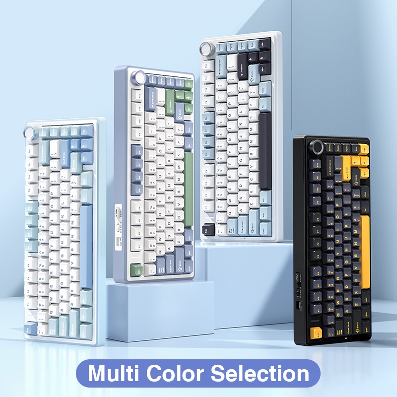 AULA F75 Mechanical Keyboard 75% 80 Key RGB Tri-Mode Wired Bluetooth 2 ...