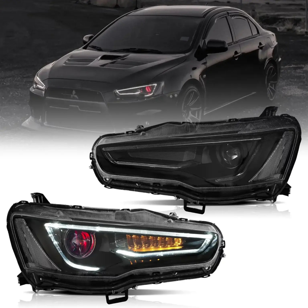 Vland 2008-2017 Mitsubishi Lancer 9th Gen Evo X GSR 10th Gen Dual Beam ...