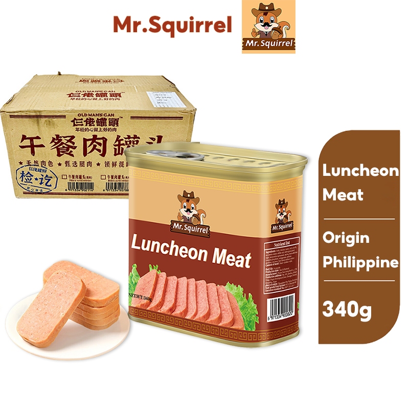 Mr.Squirrel 24 PCS & 1 Box 340g Pork Premium Luncheon Meat Philippine ...