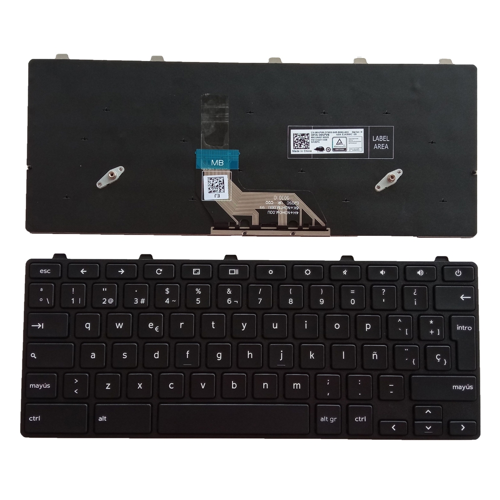 New For Dell Chromebook 3180 3380 P80G SP Laptop Keyboard with Switch ...