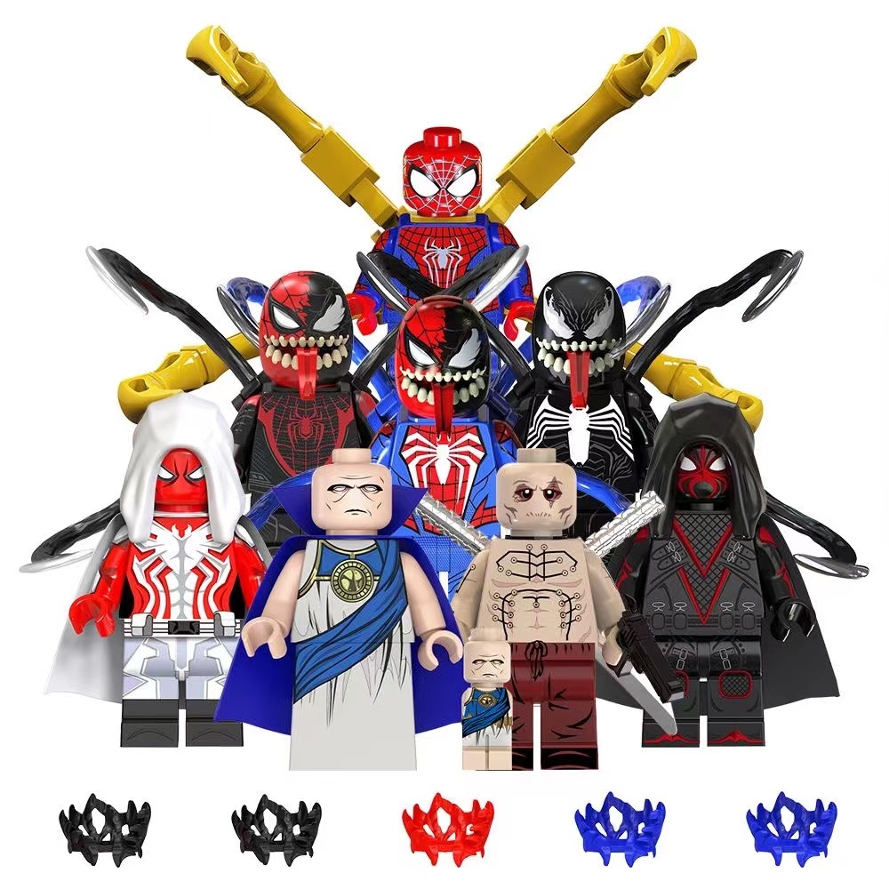 Superheroes Action Figures Deadpool Watchers Spider Man Building Block ...