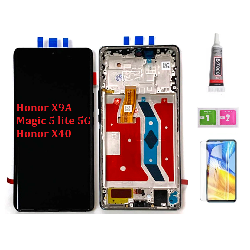 AMOLED With Frame For Honor X9A/ Magic 5 Lite 5G/X40 RMO-NX1 LCD ...