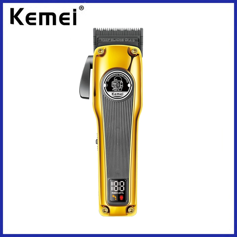 Kemei Barber Hair Clipper Brushless Motor Hair Trimmer Professional ...