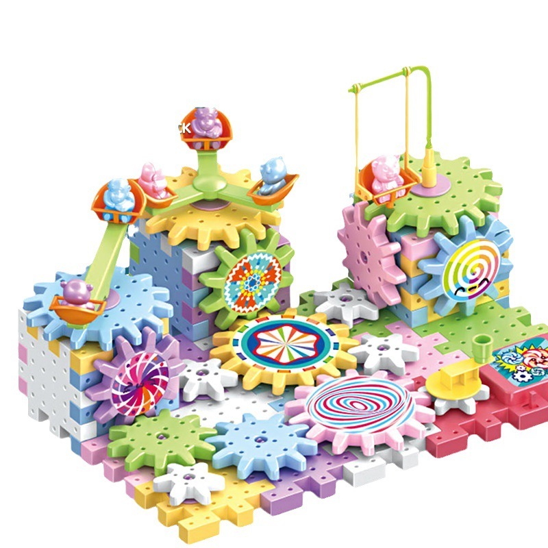 A0553 Variety Electric Building Blocks Paradise Gear Rotating DIY ...