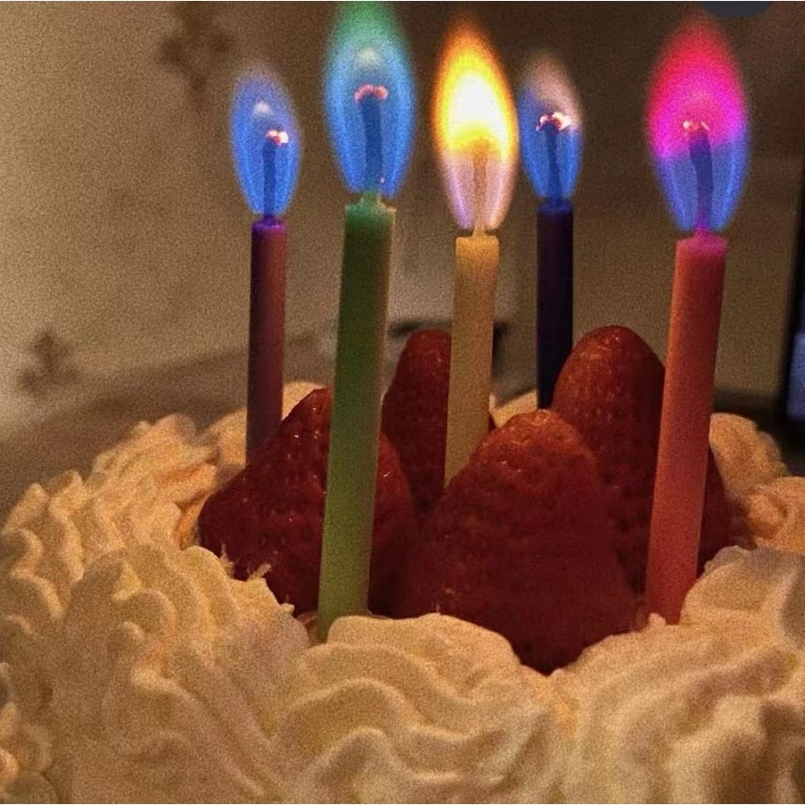 6 pcs Colorful Flame Birthday Candles Most Popular Birthday Cake ...