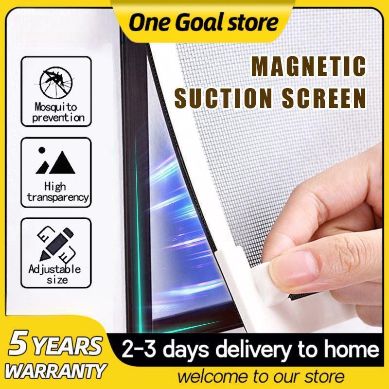 Adjustable DIY Magnetic Window Screen Anti-Mosquito Magnetic Mesh Full ...
