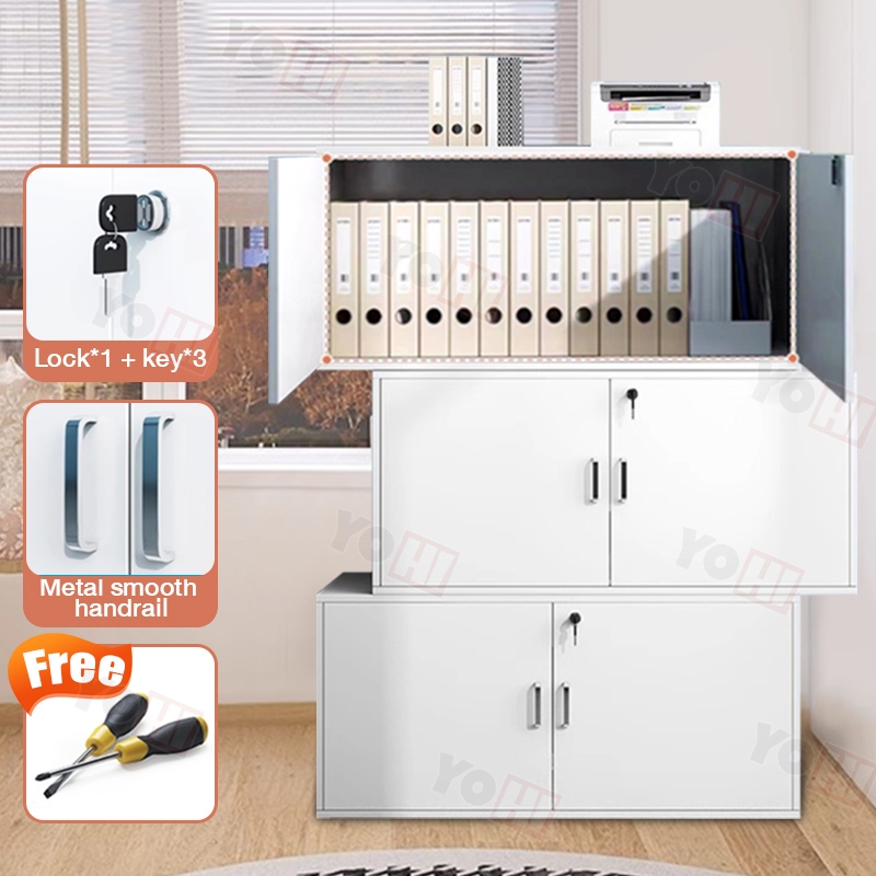 With Lock】Floor Storage Cabinet Locker Combination Storage Cabinet ...