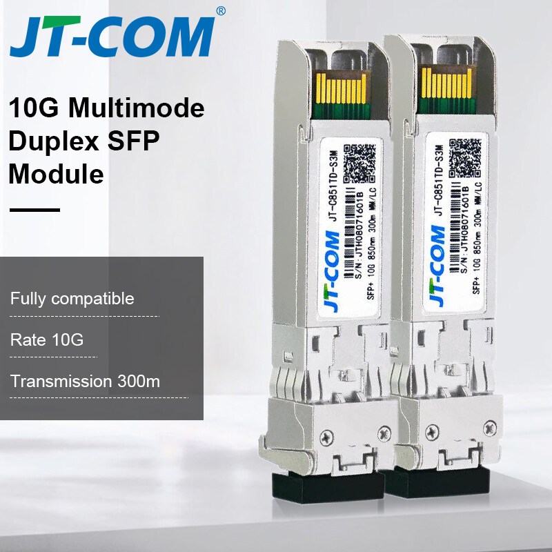 JT-COM SFP+ 10G (LC DUPLEX) SFP MODULE Multi-Mode Fiber 850nm 300m SFP ...
