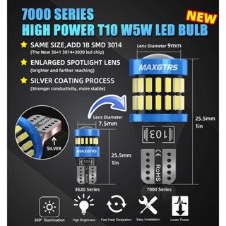 MAXGTRS 2x W5W T10 LED CANBUS No Error 5W5 12V 8W 950Lm Super Bright ...