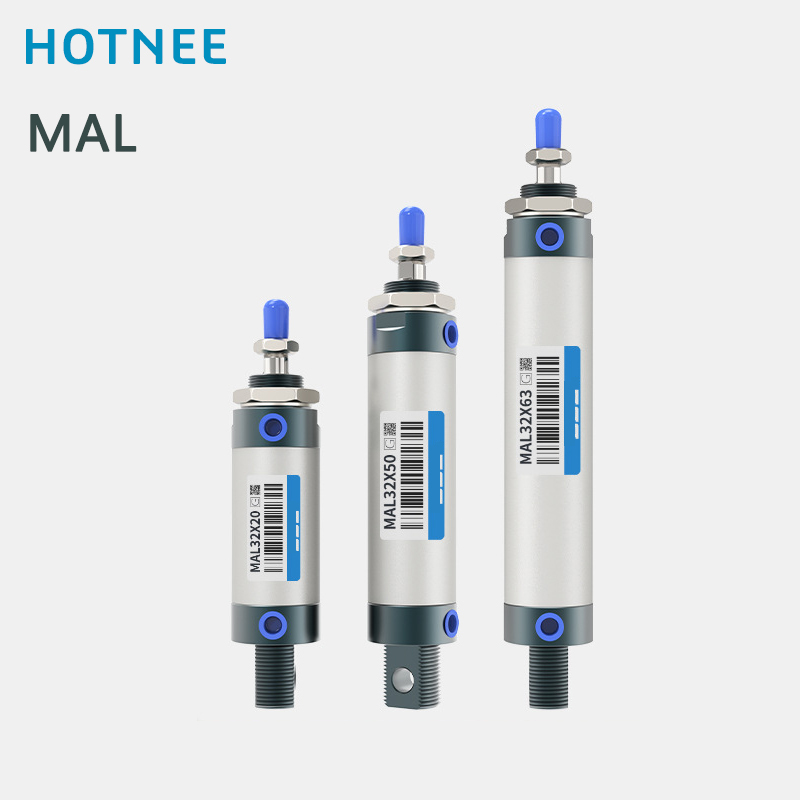 MAL Pneumatic Air Cylinder Aluminum Bore MAL 16mm 25mm 32mm Single Rod Double Acting Stroke ...