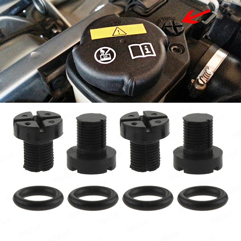 4Pcs Coolant Expansion Tank Bleeder 17111712788 For BMW E46 E36 E39 E38 ...