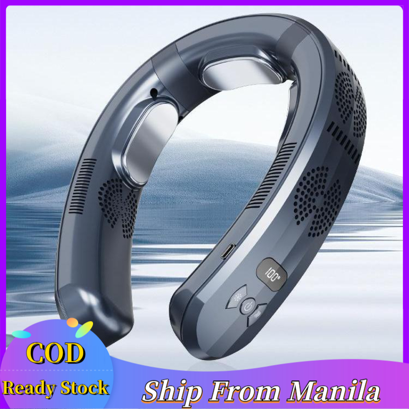 Semiconductor Hanging Neck Fan Digital Display Refrigeration Hanging ...