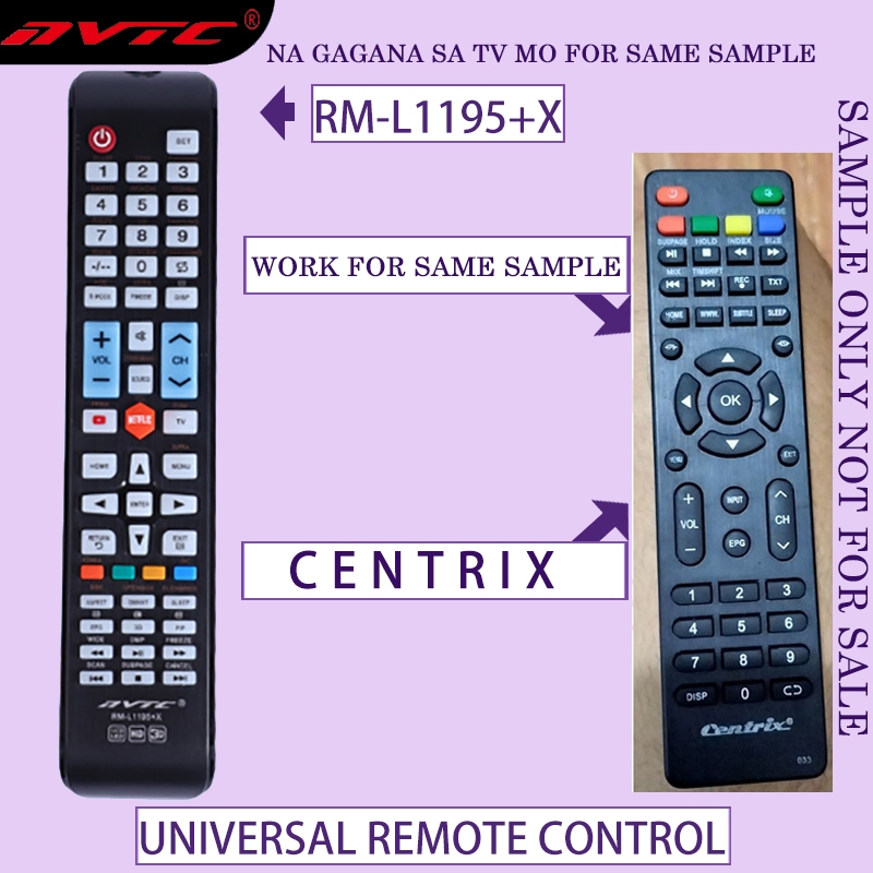 Remote control for centrix led smart tv remote 100% universal na gagana sa tv mo | Shopee ...