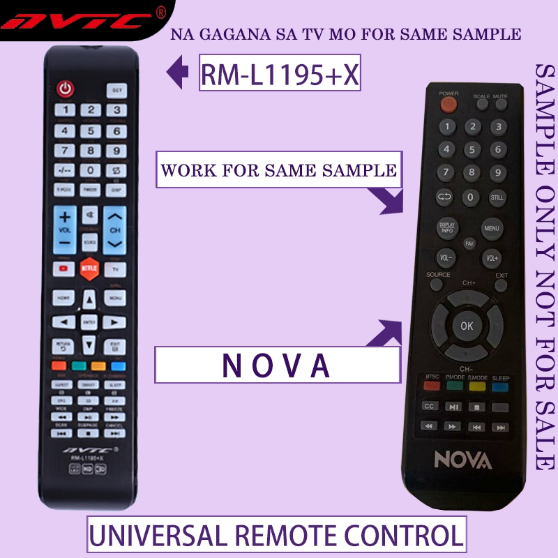 Universal remote control for NOVA LED/LCD Smart TV curved tv remote ...