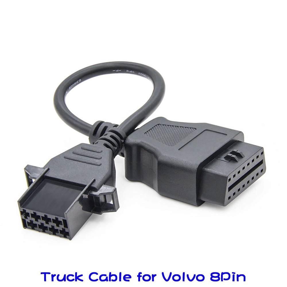 Truck Cable OBD1 to OBD2 for Volvo 8Pin Female to OBD2 16Pin Female ...