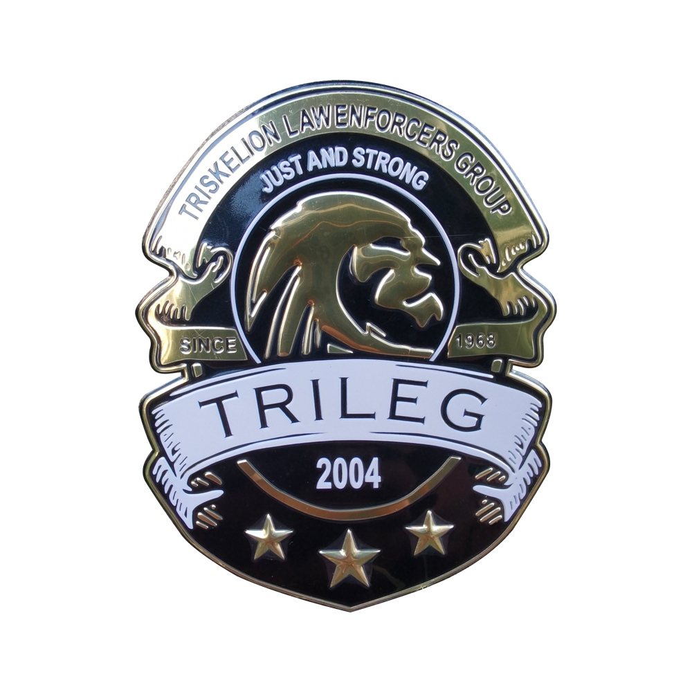 3.5 Inches TRISKELION LAWENFORCERS GROUP Badge Bendable TRILEG just and ...