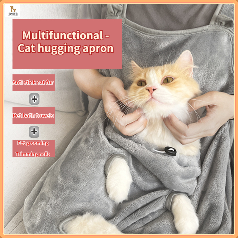 Cat hugging apron/anti stick cat fur apron/outdoor cat bib/cat nest ...