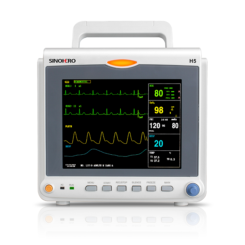 Patient Monitor 8'' color H5 6 Parameters ICU CCU Vital Signs ECG, NIBP ...