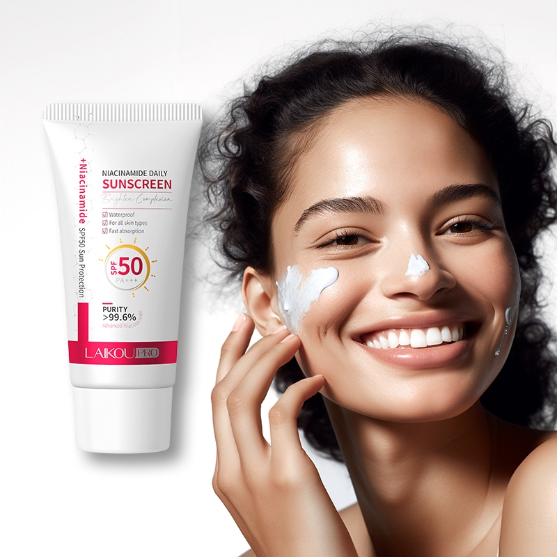 LAIKOU Pro 99.6% Niacinamide Daily Sunscreen SPF50 PA+++ Brightening Sunblock Repairing 50g ...