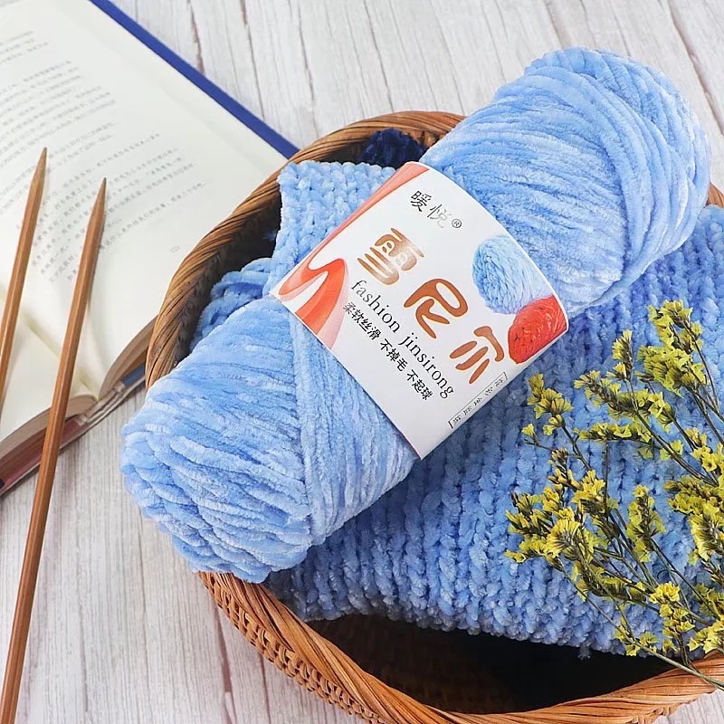 Chenille Yarn Crochet Yarn DIY Knitted Scarf Thick Thread Handmade ...