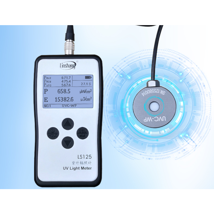LS125 UVC Light Meter tester LS125 with UVC probe 254nm UV mercury lamp ...