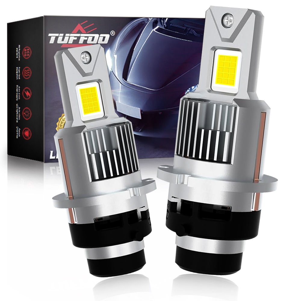 TUFFOO 1:1 Design D2S/D2R/D4S/D4R Car LED Headlight Bulb Plug And Play ...