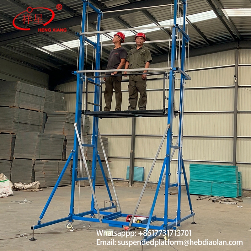 Mobile Electric Scaffolding Lift 2m Loading 500kg With Wireless Remote ...