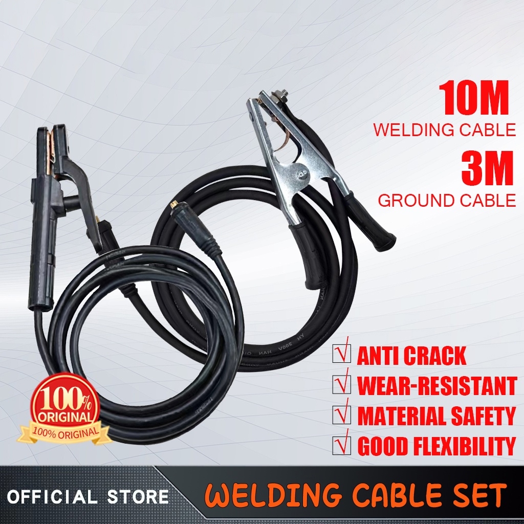 Universal Welding Cable Set - 3 Meter Ground Cable +10 Meter Welding ...