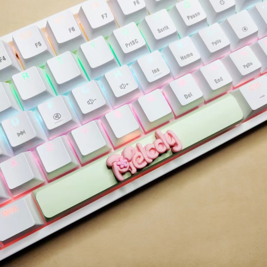 Handmade Space Keycap Cute Pink Mechanical Keyboard Anime Keycap ...