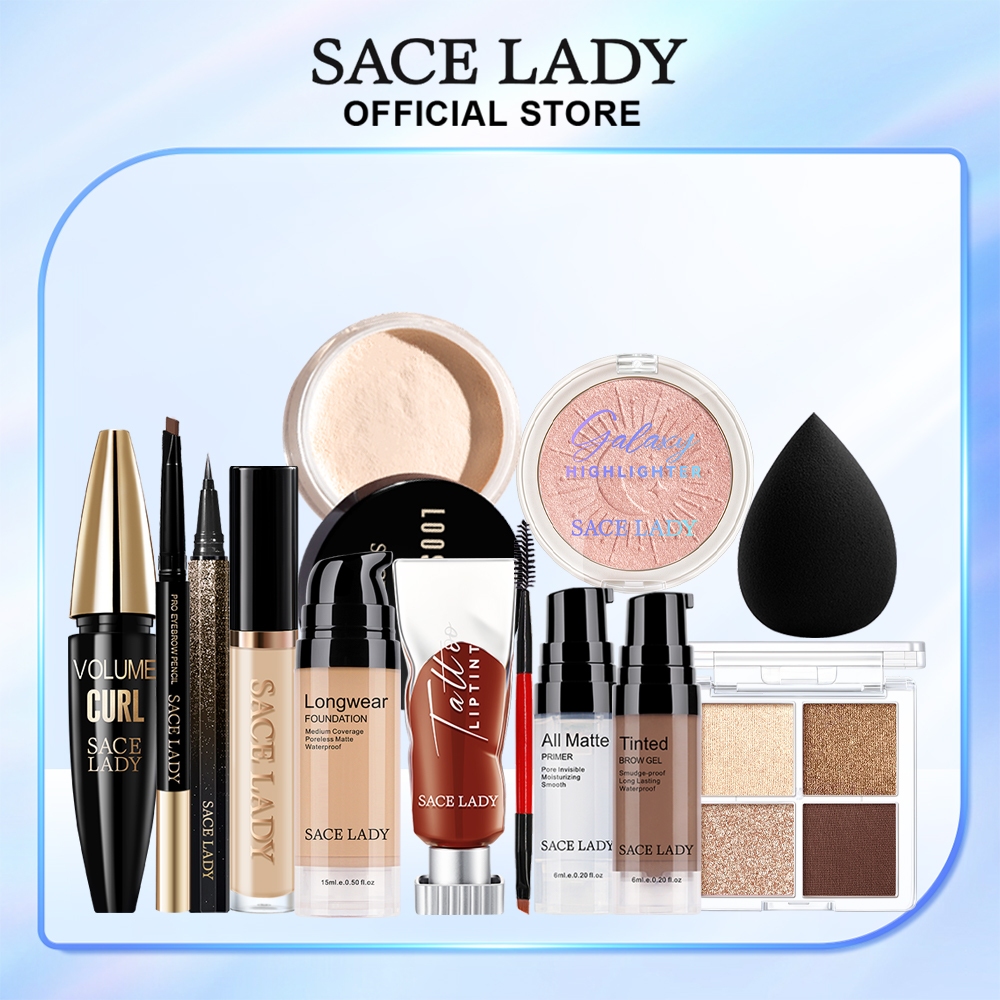 SACE LADY Makeup Combination Longwear Foundation and Concealer+Loose ...
