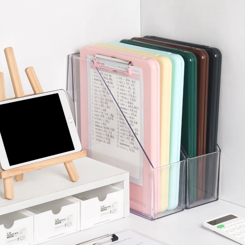 A4 Size Clamp File Clipboard Folder Plastic Case Box Office Student ...