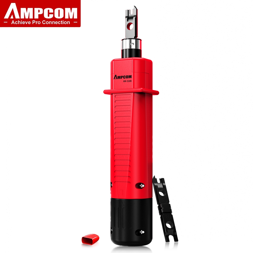 AMPCOM Punch Down Tool, Type 110 Network Cable Tool With Two -Blade ...