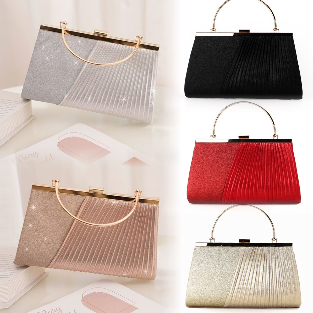 New Gold Clutch Bag For Woman Shiny Female Evening Bag Party Formal ...