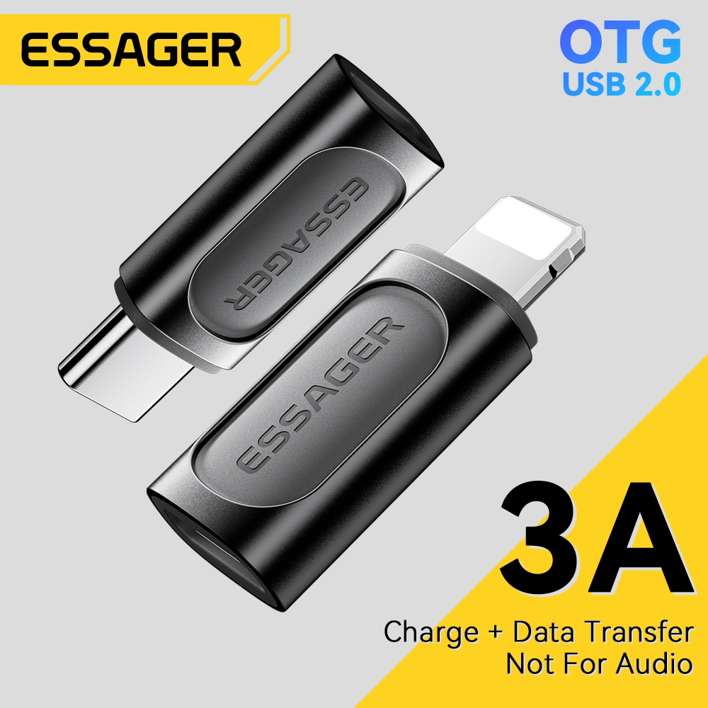 Essager Type C To Ios & Ios To Type C OTG For IP Adapter 3A USB 2.0 ...