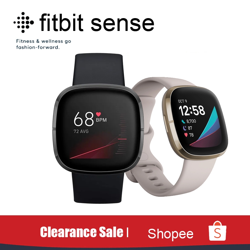 Fitbit Sense GPS Smartwatch Built-In AMOLED Display GPS Tracking Stress ...