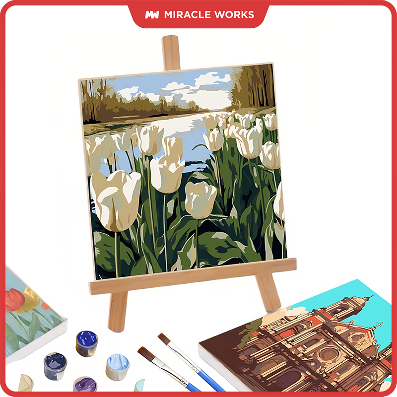 Digital Oil Paint By Numbers 20X20cm Canvas Frame Number Painting Home ...